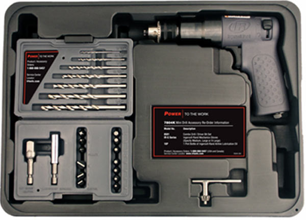 AirToolsForLess.com - Ingersoll-Rand 371 1/4" mini air drill kit - Large